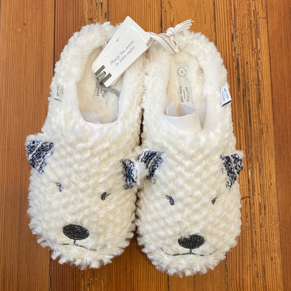 Fat Face | Shoes | Fat Face White Bear Slippers | Poshmark